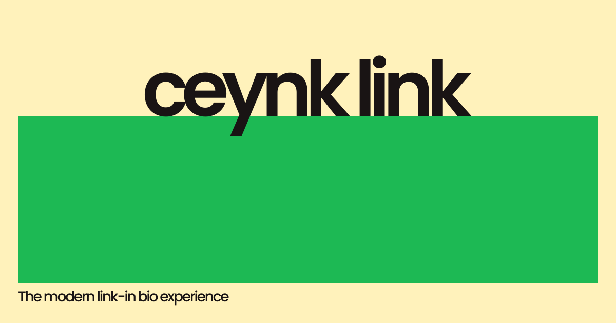 Ceynk - The modern link in bio experience.